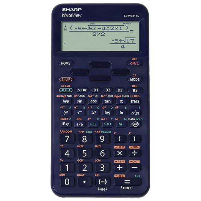Kalkulator tehnički 16mesta 420 funkcija Sharp EL-W531TLB-BL plavi blister