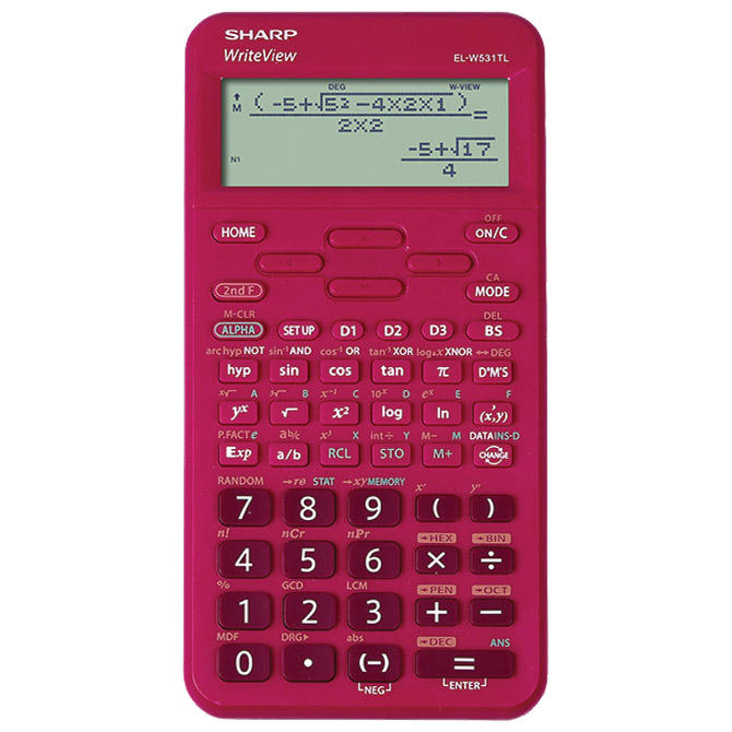 Kalkulator tehnički 16mesta 420 funkcija Sharp EL-W531TLB-RD crveni blister