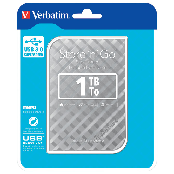 Hard disk 2.5" 1TB USB 3.0 Verbatim 53197 srebrni blister