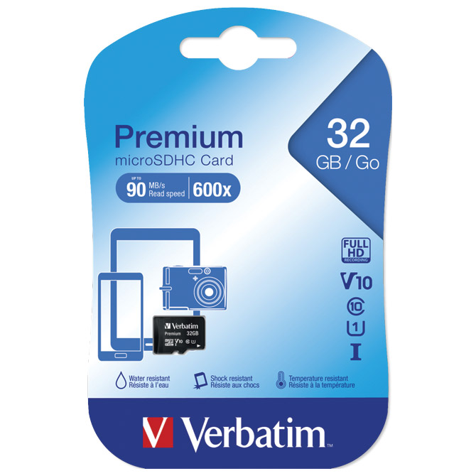 Kartica memorijska micro SDHC 32GB (class 10) Verbatim 44013 blister