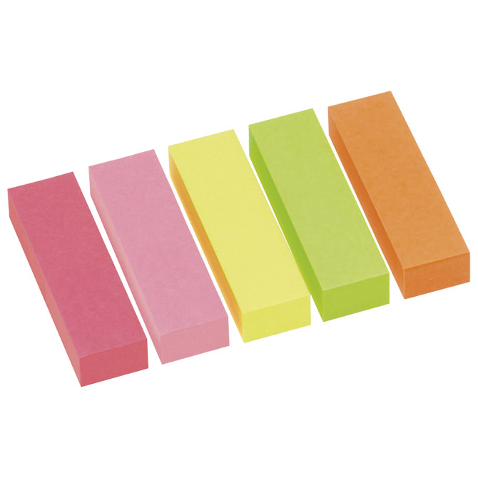 Blok samolepljiv 15x50mm 5x100L Info Notes 5679-39 neon-sortirano blister