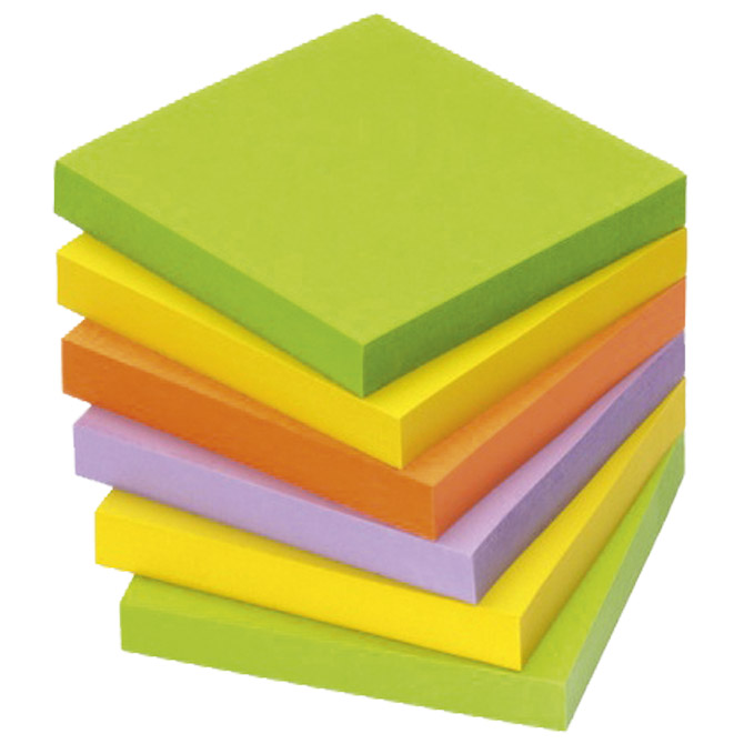 Blok samolepljiv 75x75mm 100L Info Notes 5854-76 neon-sortirano