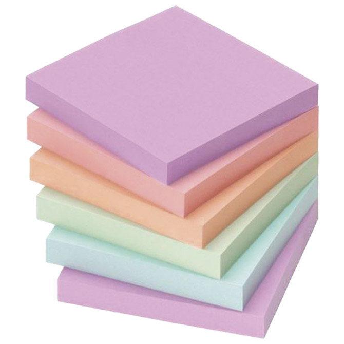 Blok samolepljiv 75x75mm 100L Info Notes 5854-80 pastel-sortirano