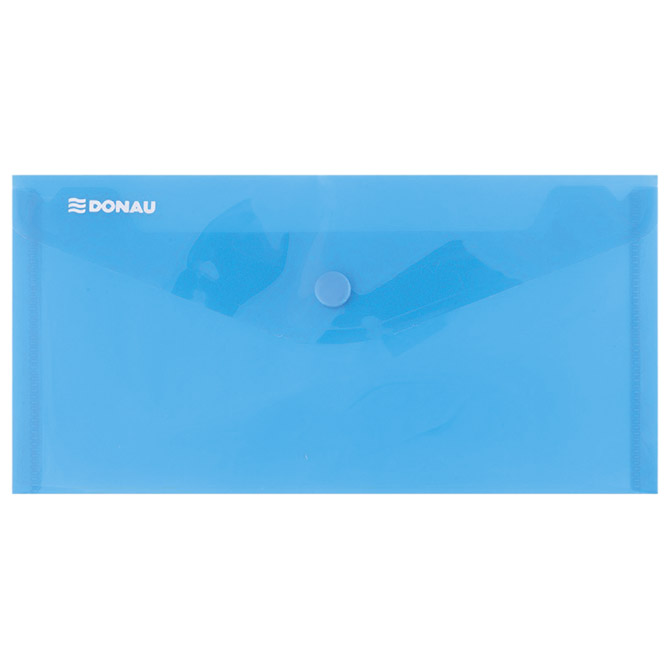 Fascikla koverta s dugmetom DL pp Donau 8548001PL-10 providno plava