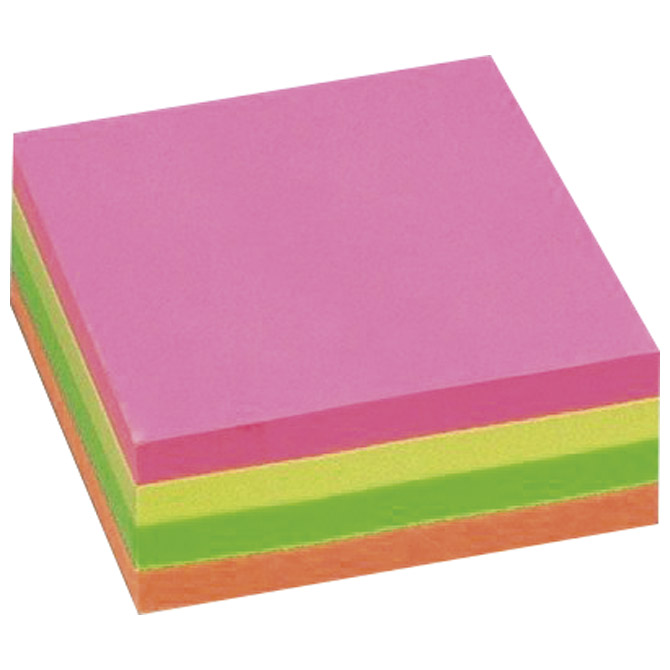 Blok samolepljiv kocka 75x75mm 320L Info Notes 1654-39 neon-4b