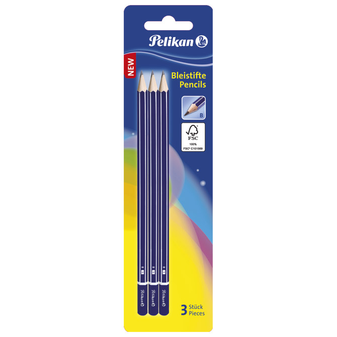 Olovka grafitna B pk3 Pelikan 978791 blister