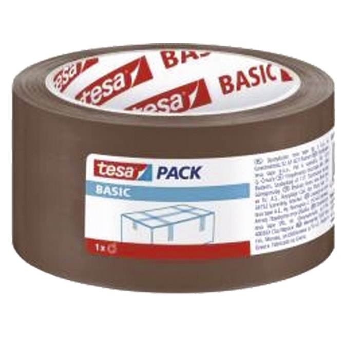 Traka lepljiva 48mm/50m Basic Tesa 58573 braon