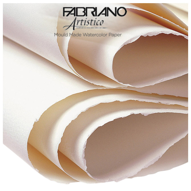 Papir Watercolour Artistico extra white 56x76cm 640g (soft pressed/grana dolce) Fabriano 69910090