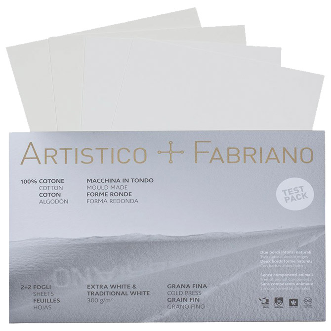 Papir Watercolour Artistico extra white 75x105cm 640g (hot pressed/grana fina) Fabriano 61975105
