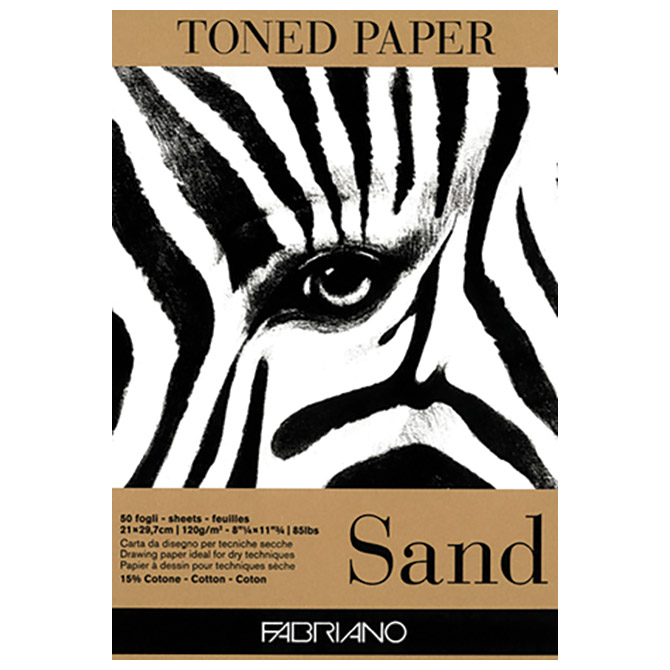 Blok Toned Paper Sand 21x29,7cm 50L 120g Fabriano 19100496 oker