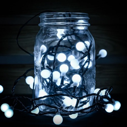 Novogodišnje lampice LED biserni niz 120 sijalica hladno bela