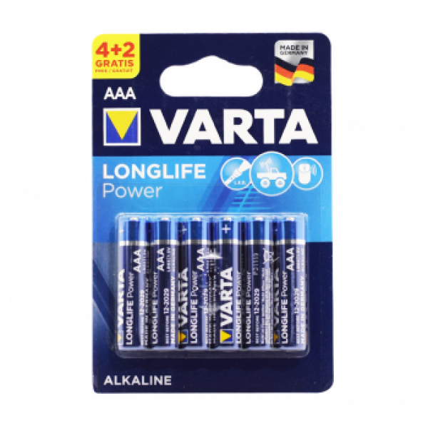 VARTA LONGLIFE POWER LR03 4+2 1.5V ALKALNA BATERIJA