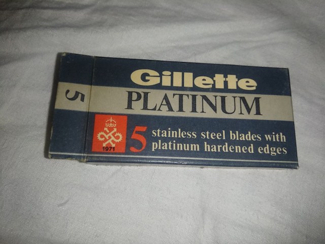 Žilet Gillette Platinum 5 : kutija, ambalaža i žilet