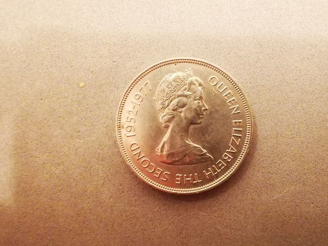 Guernsey 25 centi 1987 Crown/25 godina vlasti Elizabete