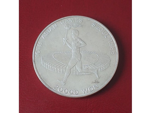 20000 WON 1986 srebro