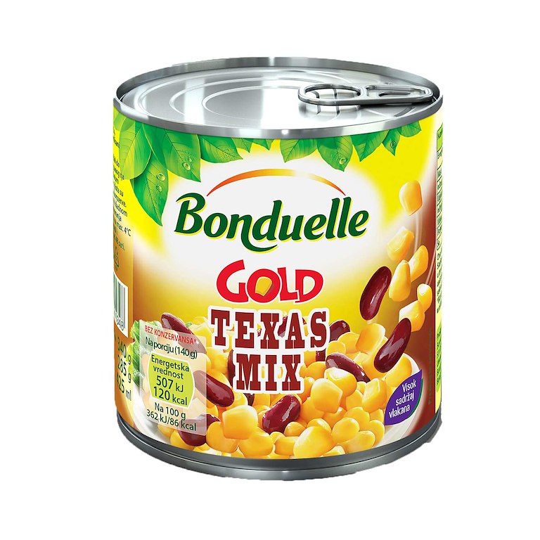 Bonduelle mix texas crveni pasulj i kukuruz 400g bonduelle