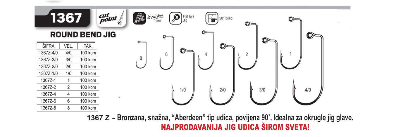 1367 Z (9147BZ)-JIG Udica – pak. 100 komada