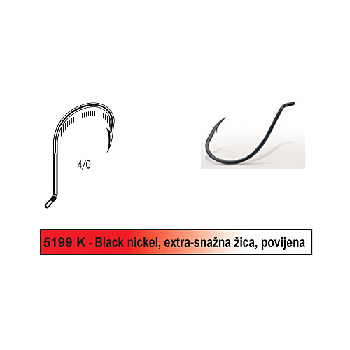5199 K(7199BN) – Black nickel, extra-snažna žica, povijena