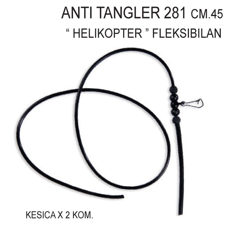 Anti tangler 281 cm.45 “Helikopter” fleksibilan