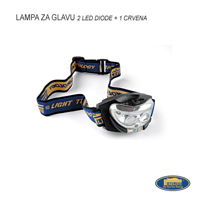 Lampa za glavu 2 LED DIODE + 1 CRVENA