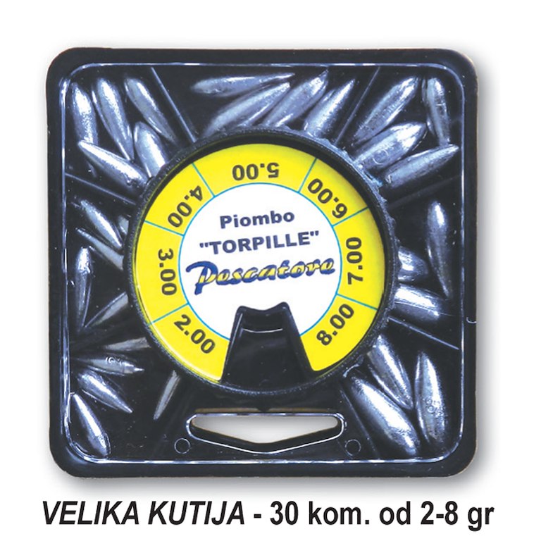 Olovo suza velika kutija od 2 – 8 gr. pak. 30 kom.