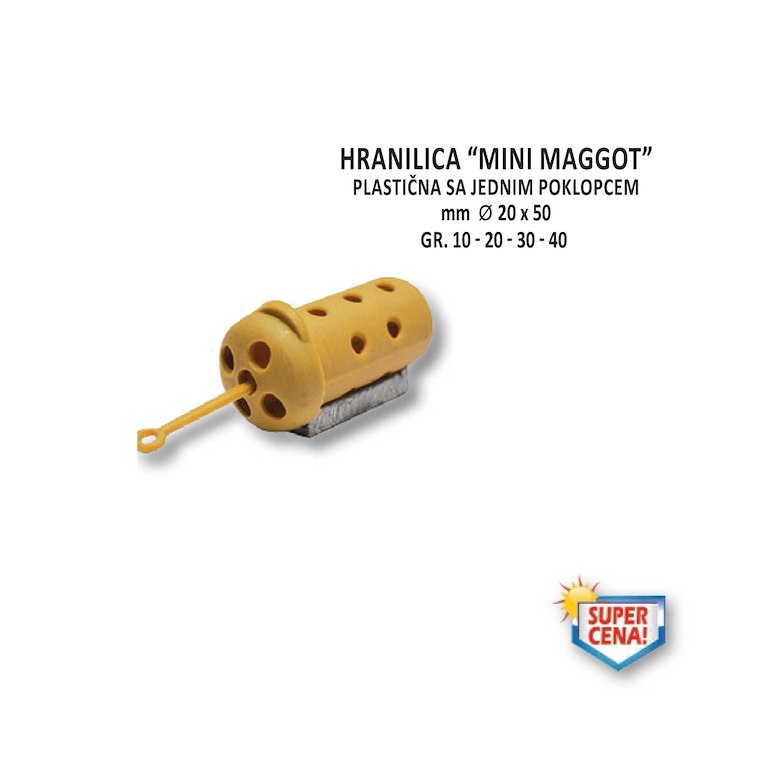 Hranilica “MINI MAGGOT” Plastična Sa JEDNIM POKLOPCEM