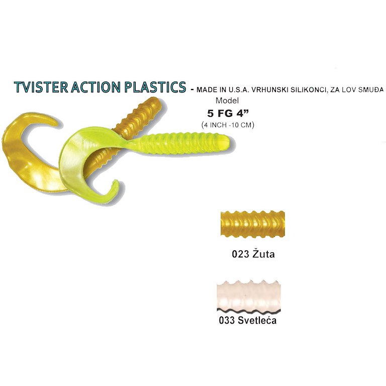 Tvister Action Plastics 4” (10 cm) pak. 50 kom