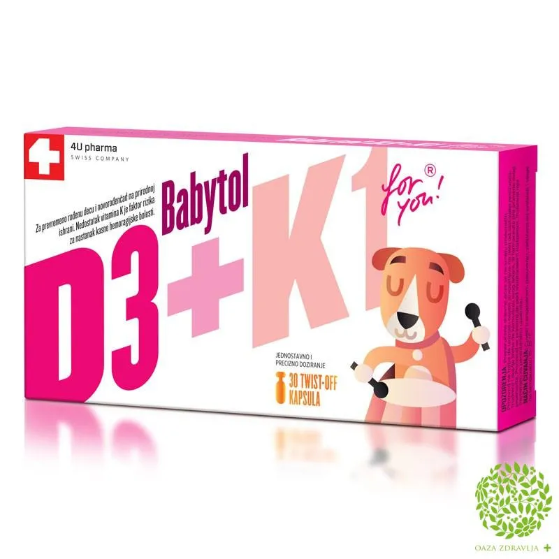 BABYTOL D3+K1 TWIST-OFF 30 kapsula