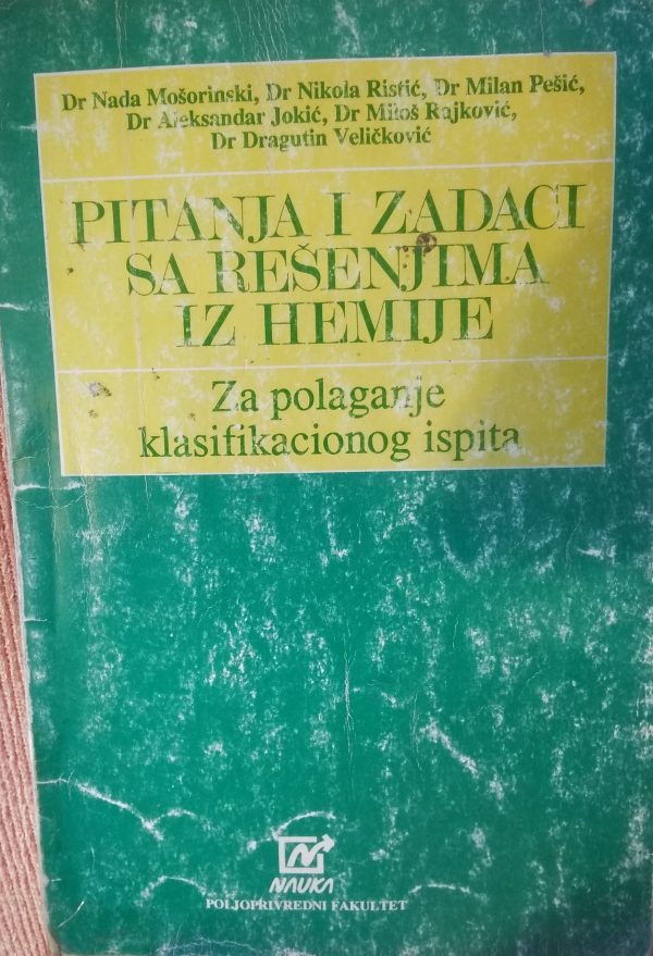 Pitanja i zadaci sa rešenjima iz hemije za polaganje klasifikacionog ispita