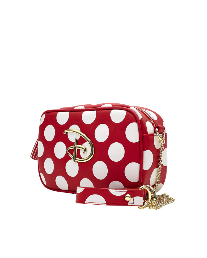 TORBA DISNEY RED WHITE POLA DOT LOGO CROSS BODY BAG MC Loungefly