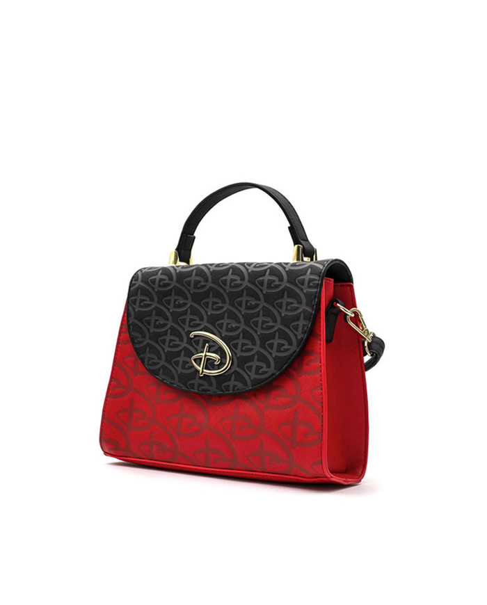 TORBA DISNEY RED BLACK LOGO DEBOSSED CROSS BODY BAG MC Loungefly