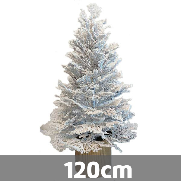 Novogodišnja jelka - Bela snežna jela u metalnoj saksiji - visina 120 cm ( 201019 )