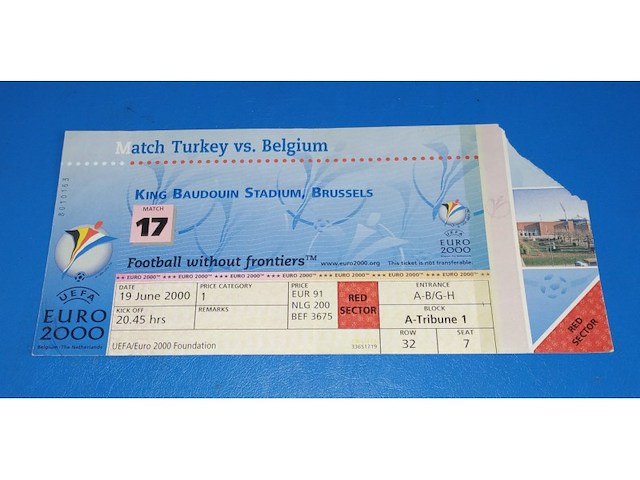 EURO 2000 TURSKA-BELGIJA