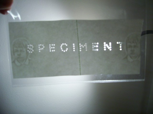 SPECIMEN - ORIGINALNI PAPIR ZA NOVCANICE IZ 80/90 - TIH