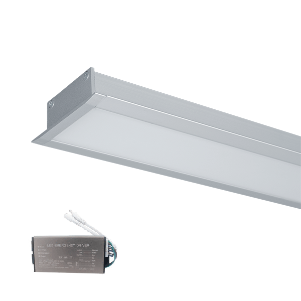 HIGH POWER LED PROFIL UGRADNI S48 20W 4000K SIVI SA PANIK BLIKOM