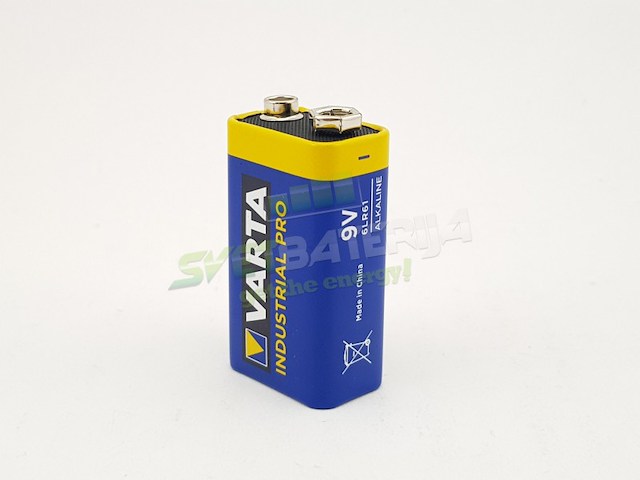 Baterija 9V Alkalna Varta Industrial Pro 6LR61 PP3