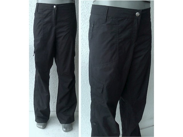 crne pamučne pantalone za proleće broj L