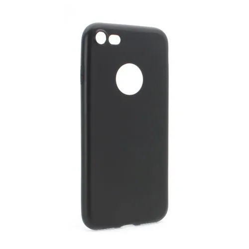 Silikonska futrola - maska Skin za iPhone 7 mat crna (sa otvorom za logo)