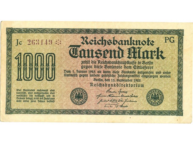 Nemacka 1000 maraka 1923