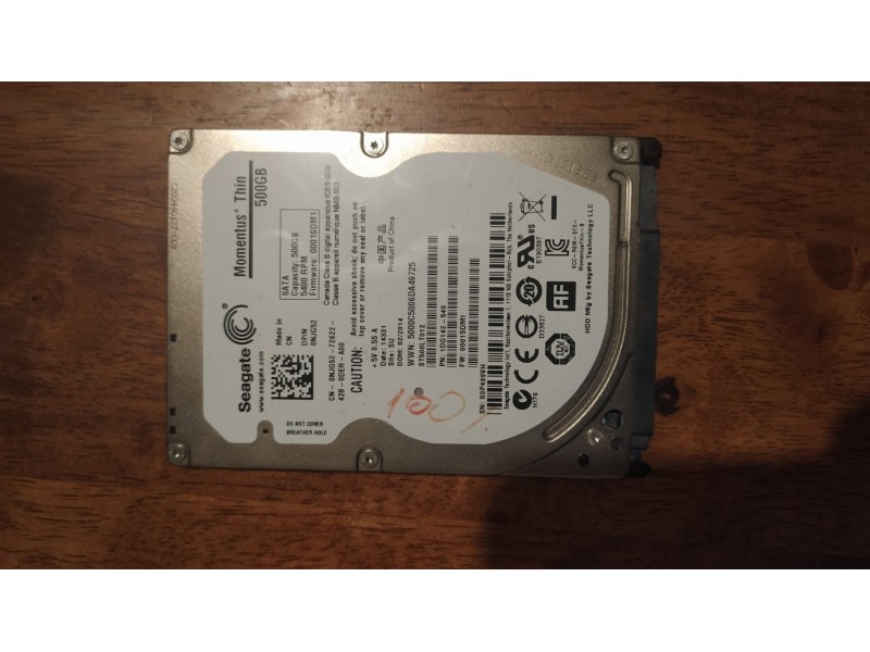 Hard disk SLIM Seagate 500GB , SATA III , 82% helta