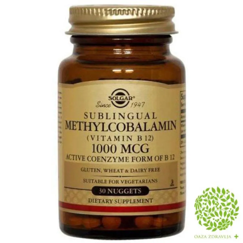 SOLGAR METHYLCOBALAMIN B12 30 tableta