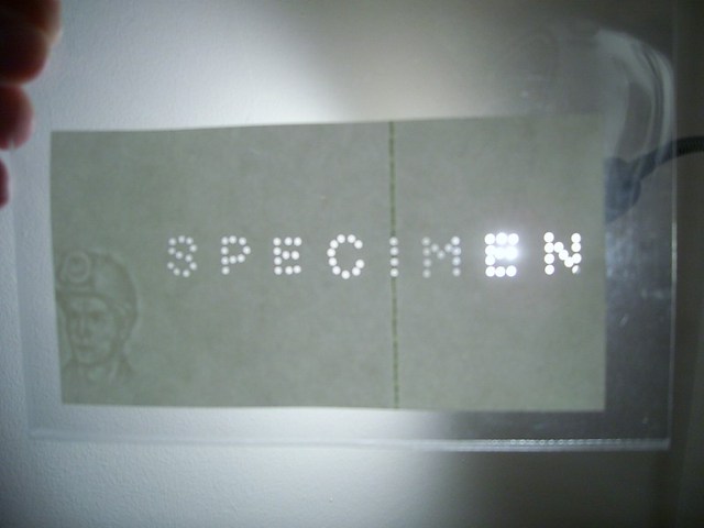 SPECIMEN - ORIGINALNI PAPIR ZA NOVCANICE IZ 80/90 - TIH