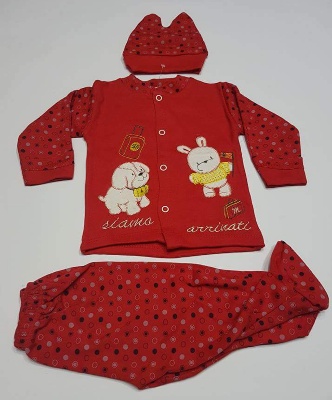Pidzamica za bebe set – crvena