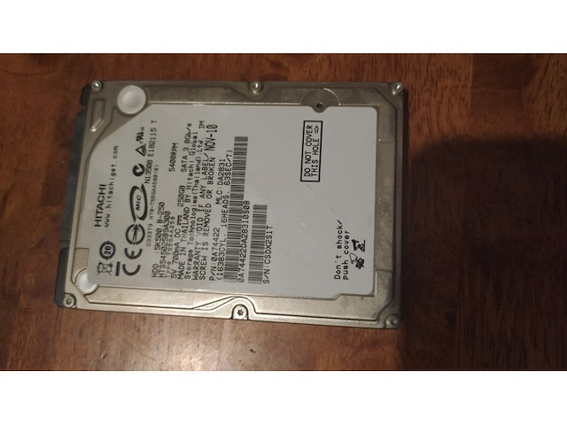 Hard disk Hitachi 250GB , SATA II , 93% helta