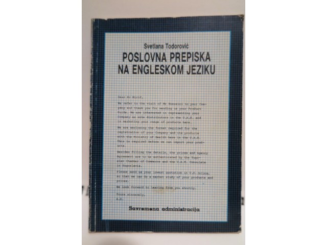 POSLOVN PREPISKA NA ENGLESKOM JEZIKU - SVETLANA TODOROV