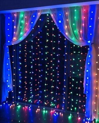 LED zavesa novogodisnja 3x3 metara RGB Sarena