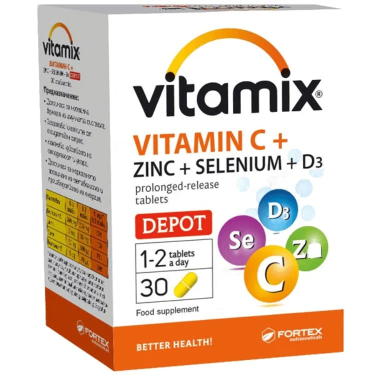 Vitamix vitamin C + Zn + Selen + vitamin D 30 tableta