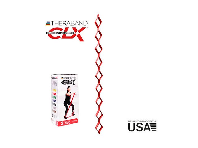 Thera Band CLX Loop Red, fitnes traka