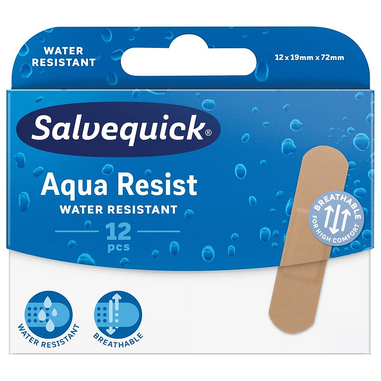 Salvequick aqua Resist - flaster vodootporan na nečistoće i vodu 12komada