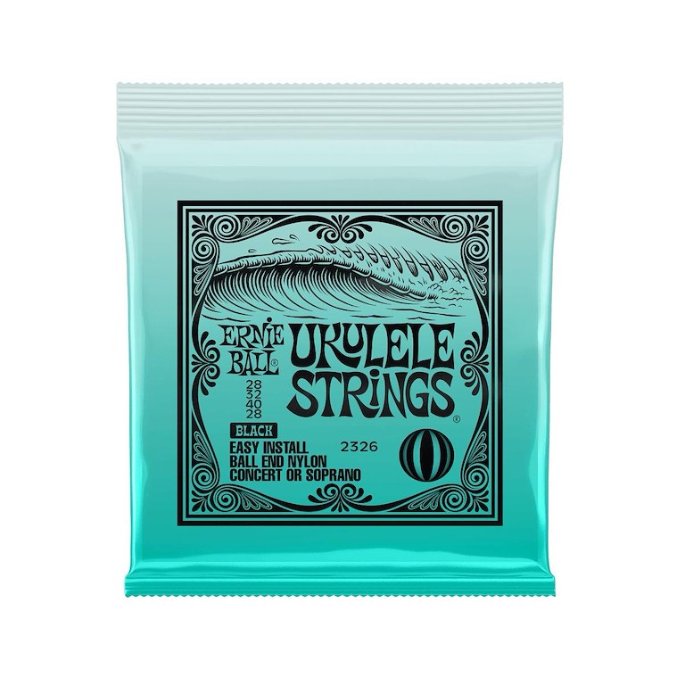 ERNIE BALL ŽICE ZA UKULELE BLACK NYLON BALL END